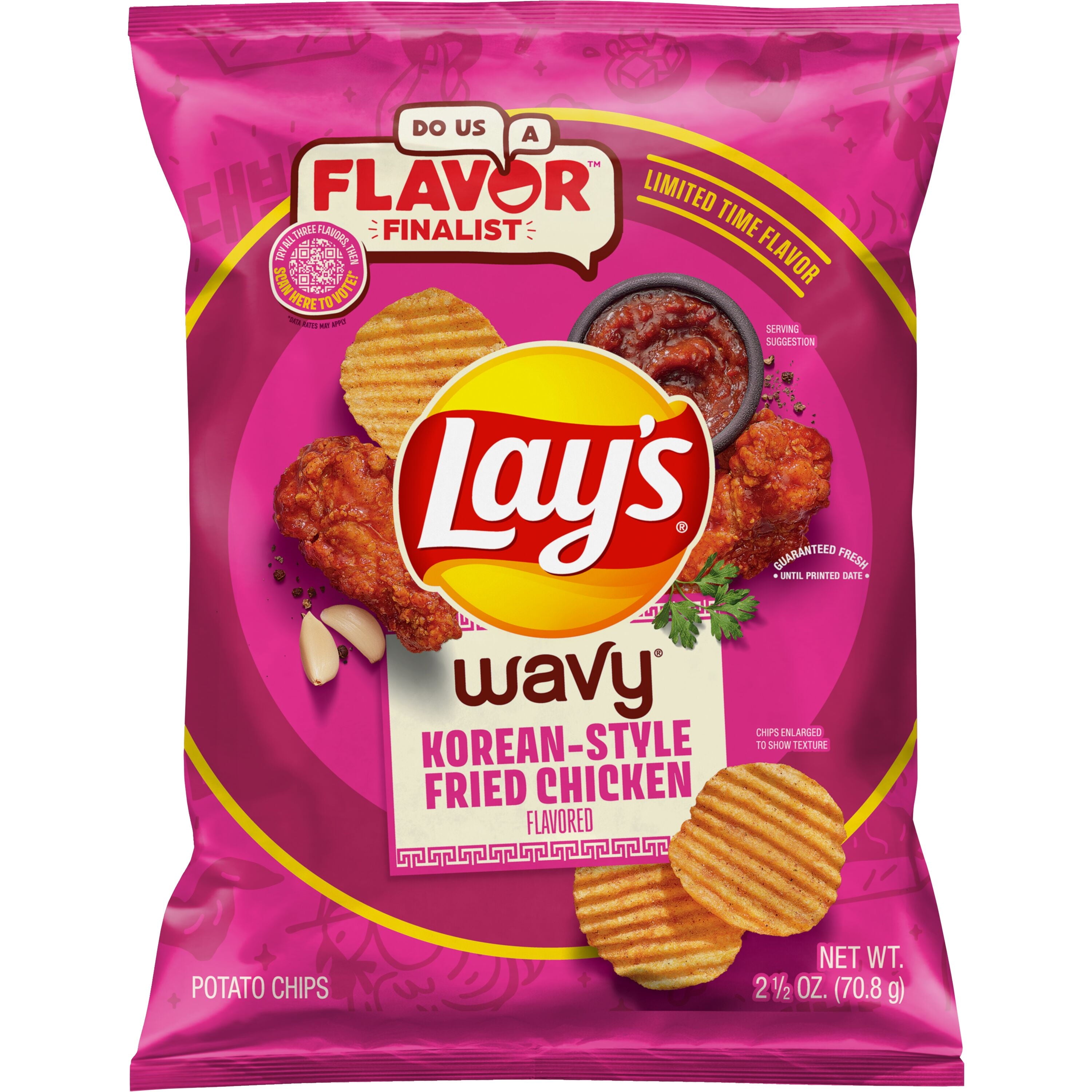 Lay's Papas Fritas con Sabor a Pollo Frito Estilo Coreano Bolsa de 2.5 ...