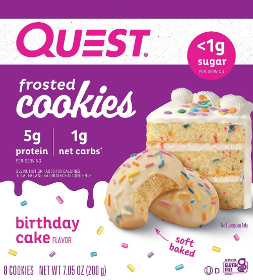 Quest Nutrition Protein Bars - Birthday Cake Frosted Cookie - Cont. 8 ...