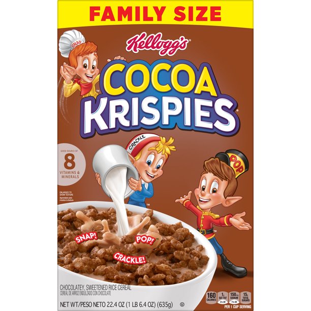 Kellogg's Cocoa Krispies Breakfast Cereal, Original, 22.4 Oz, Box ...