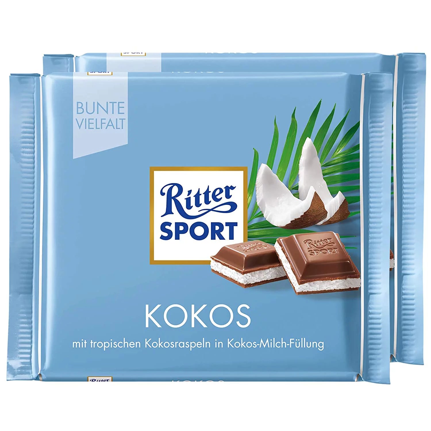 Ritter Sport Coconut Chocolate Bar Candy Original German Chocolate, Pa ...