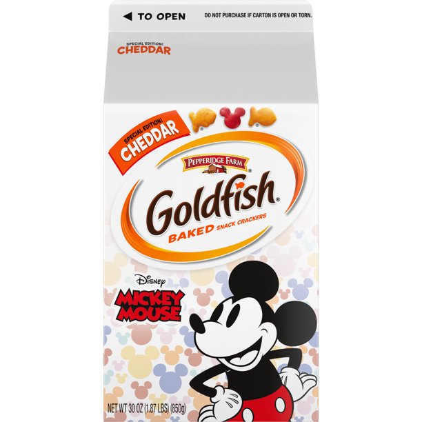 Goldfish Special Edition Disney Mickey Mouse Cheddar Snack Crackers, C ...